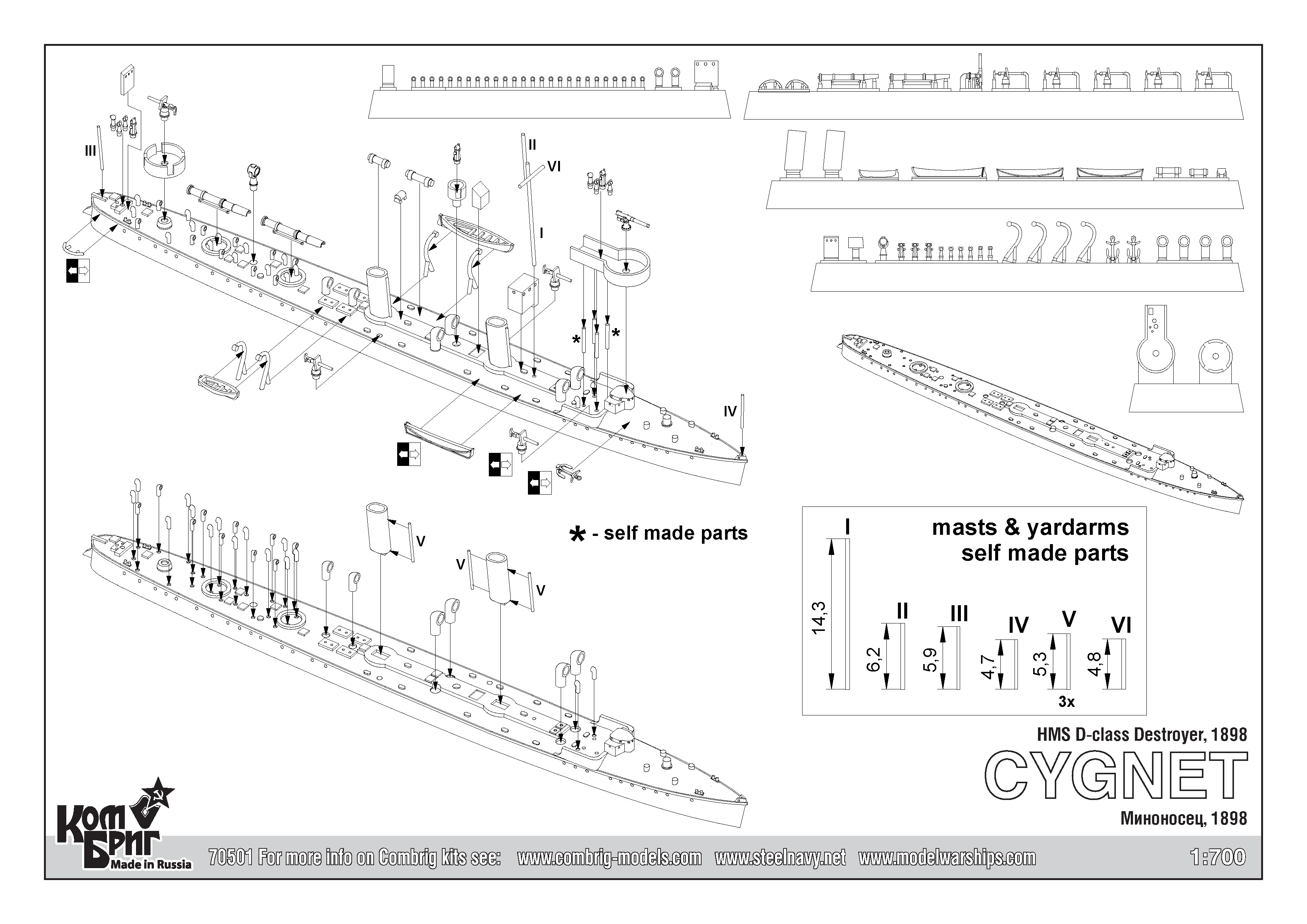 NNT Modell | HMS Cygnet, (D-class) Destroyer 1900 | purchase online