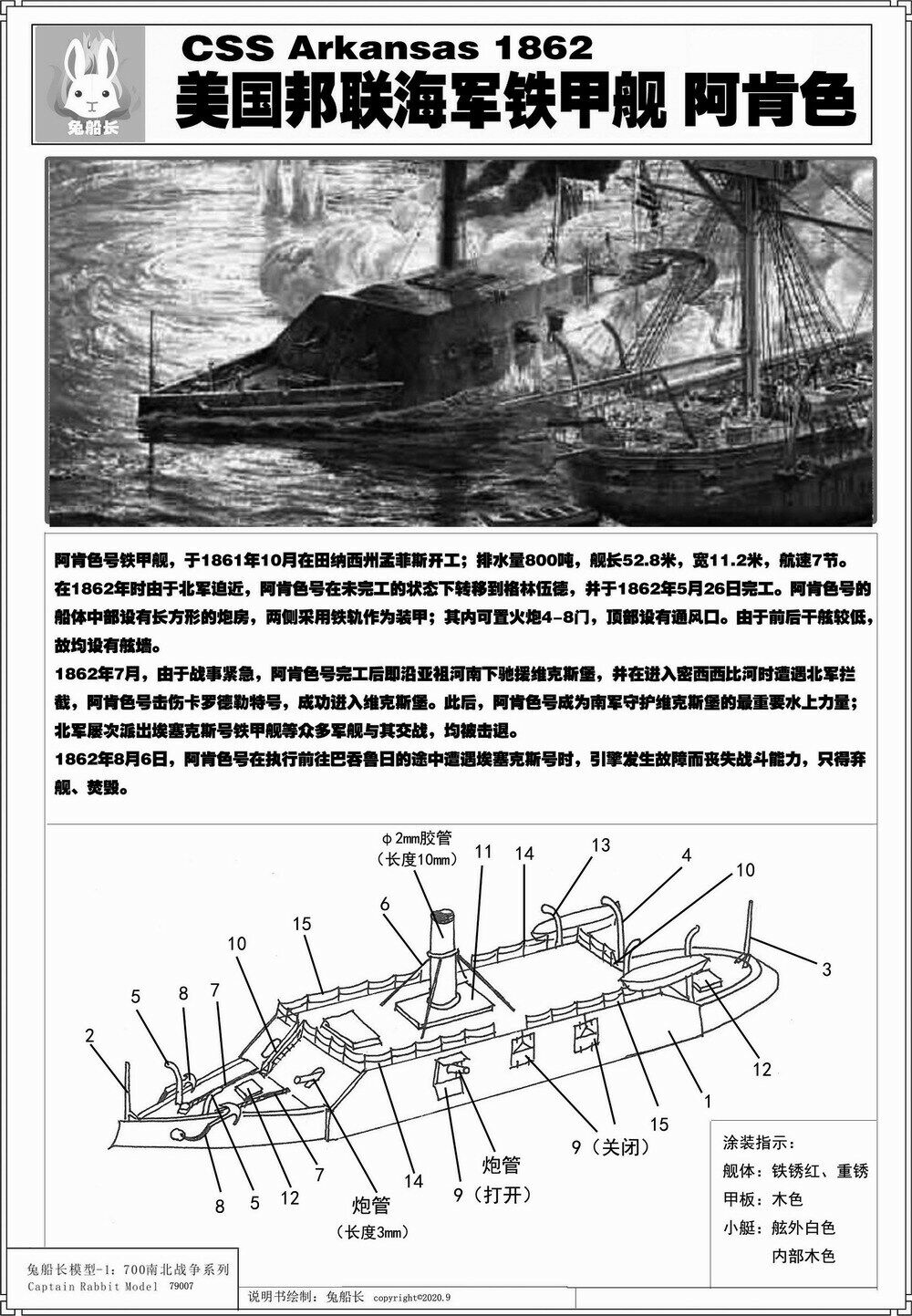 NNT Modell | American Civil War Confederate States Navy Ironclad CSS ...