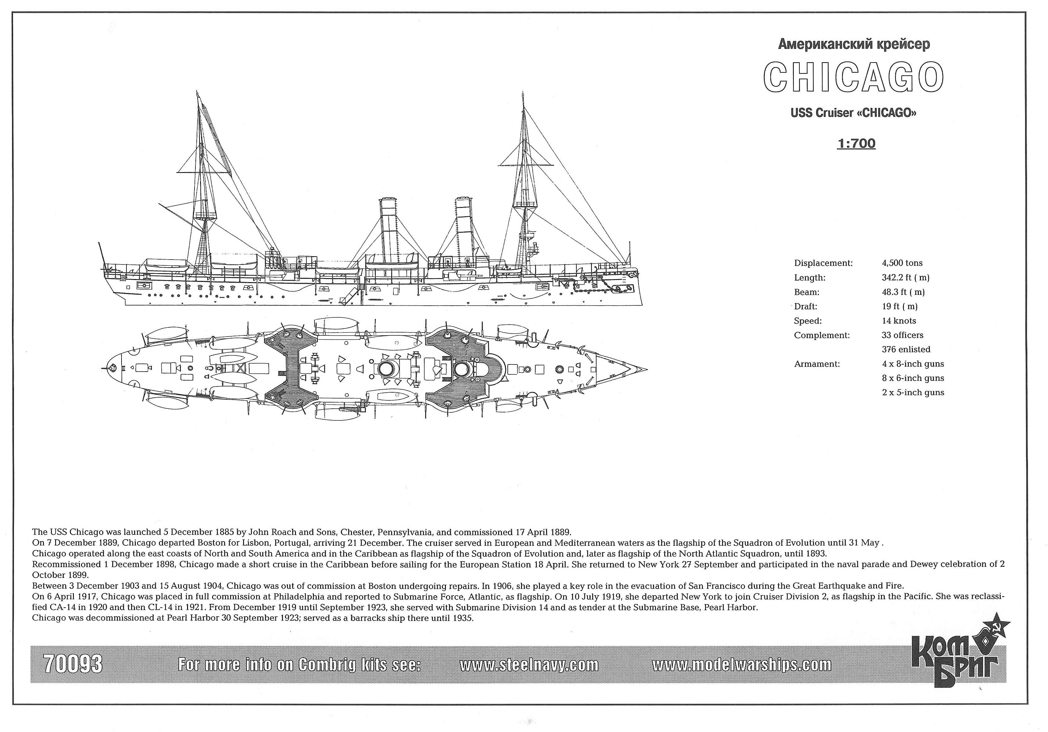 NNT Modell | Chicago USS Cruiser 1898 fit | online kaufen