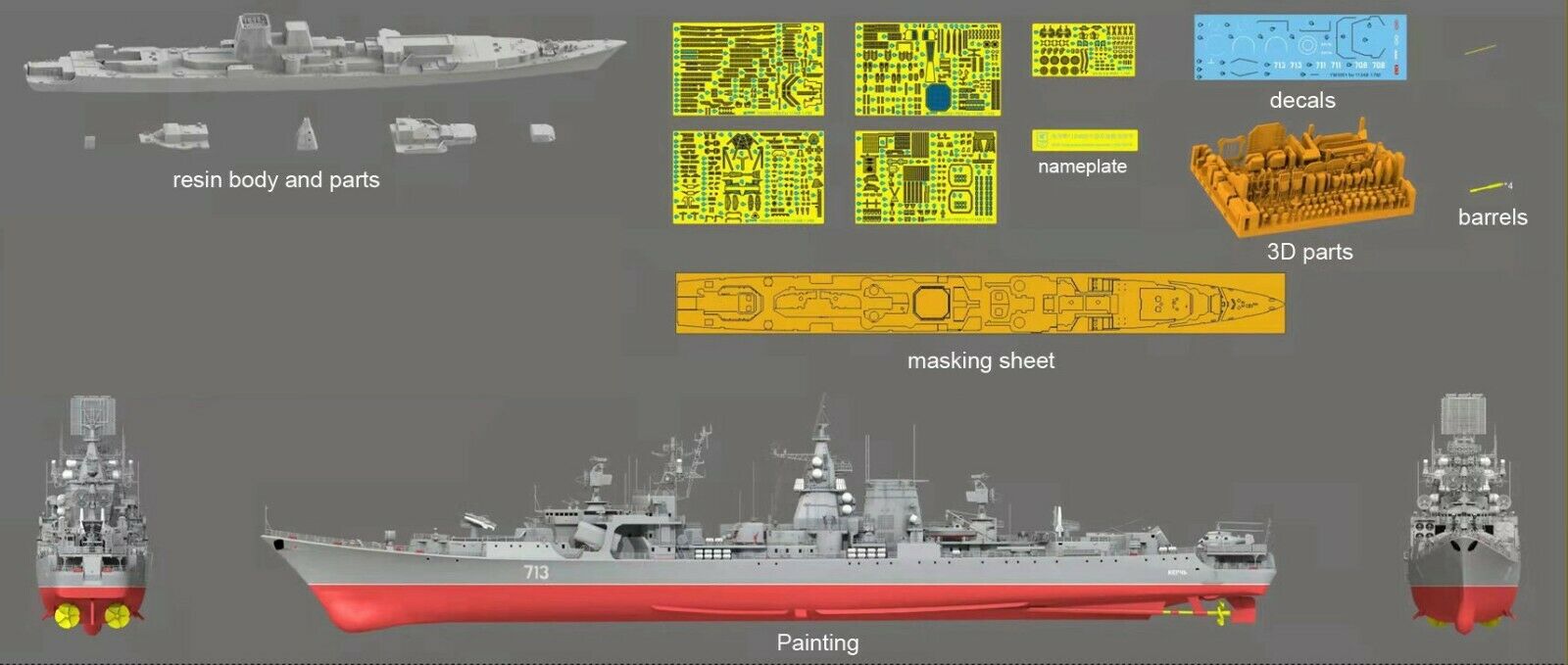 NNT Modell | Russian Pr. 1134B Kara Class Cruiser Kerch waterline ...