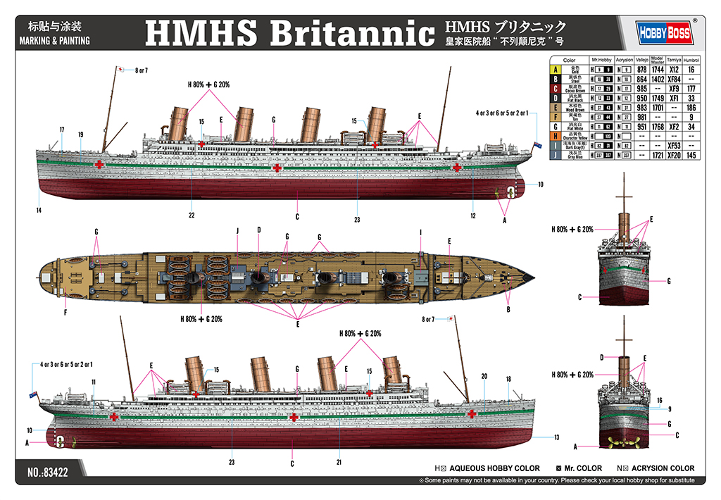 NNT Modell | HMHS Britannic hospital ship WWI 1:700 | purchase online