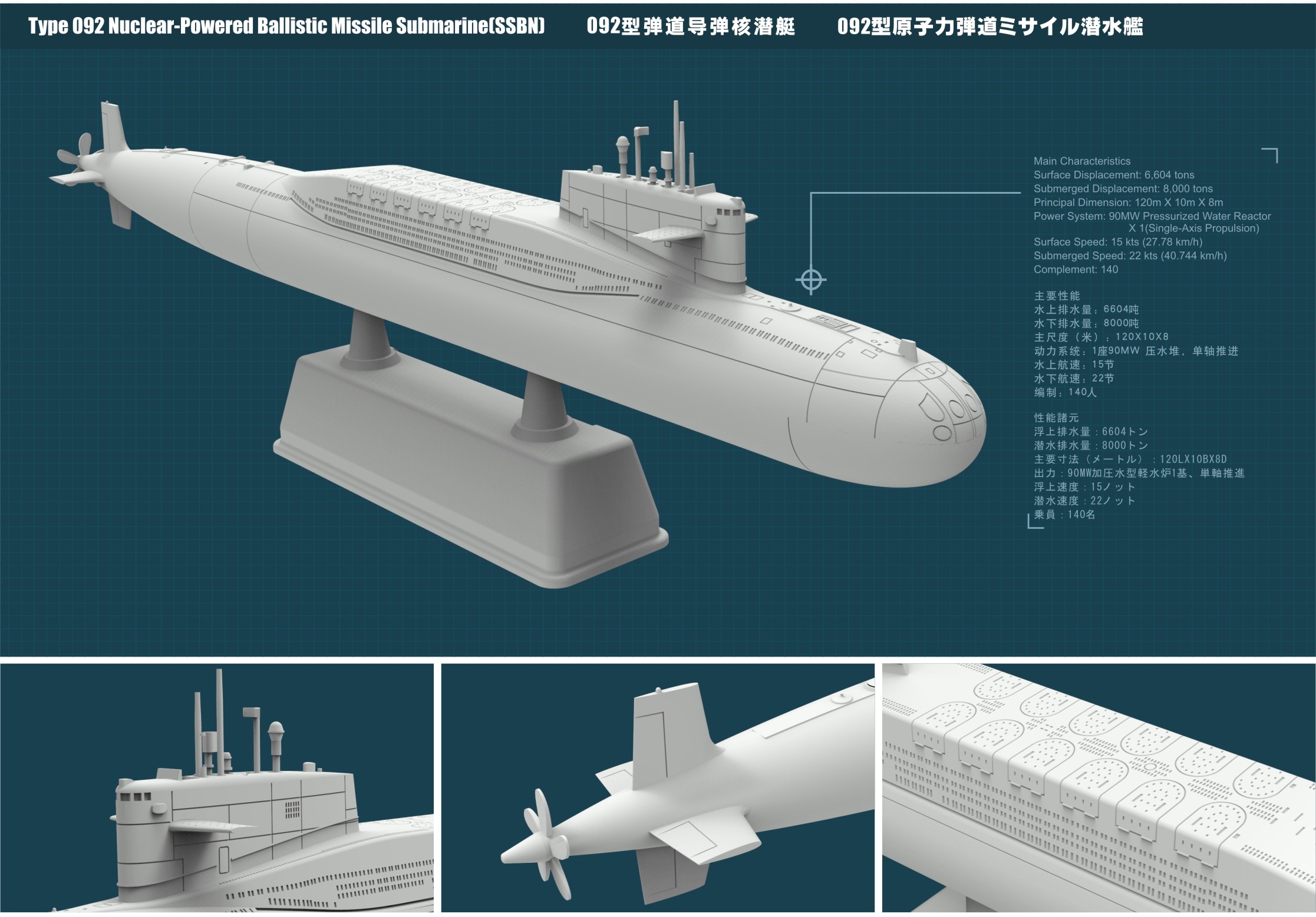 NNT Modell | PLAN Type 091 & 092 Nuclear Power Submarines | online kaufen