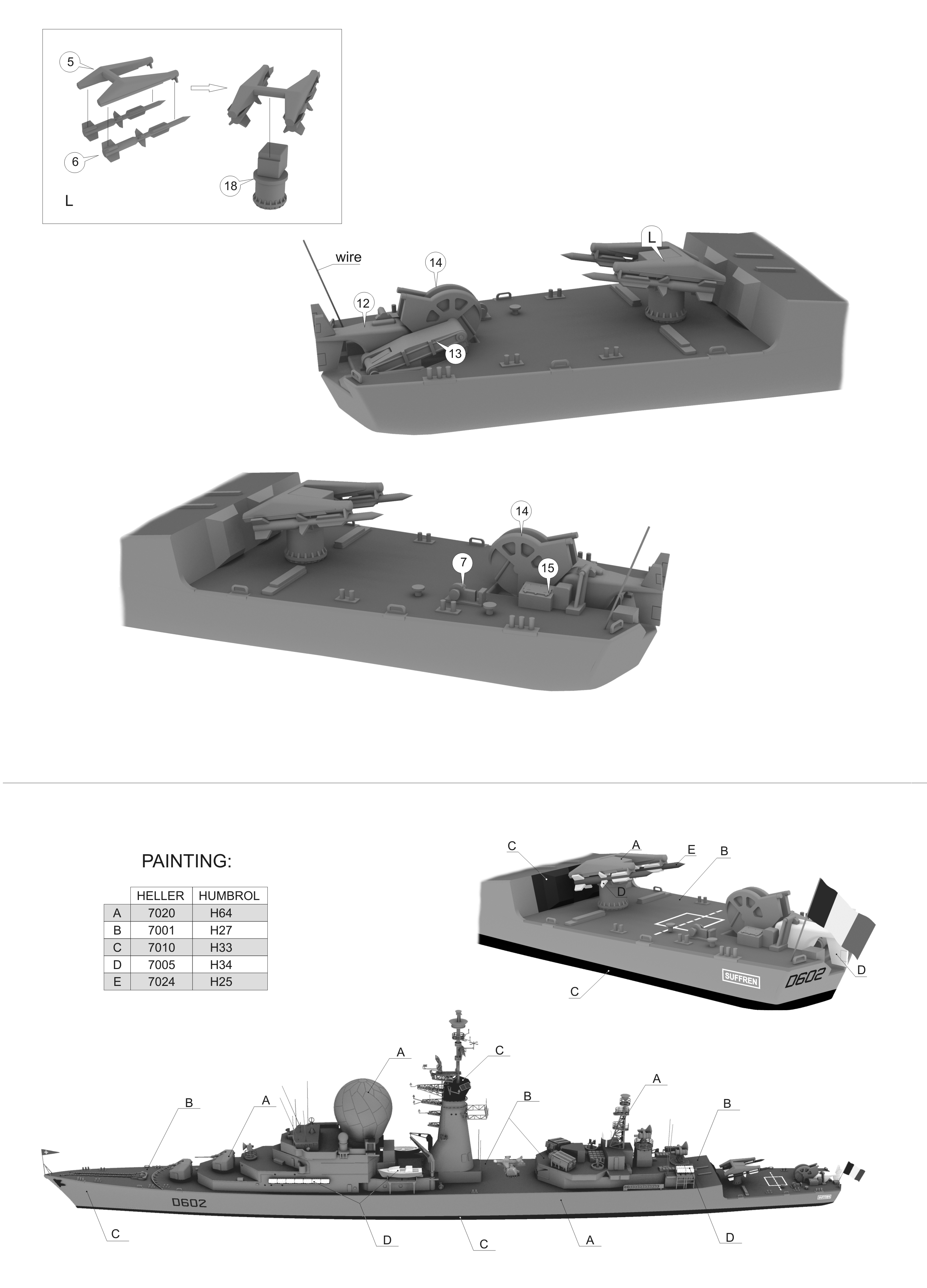NNT Modell | Suffren (D602) 1990 French Frigate | online kaufen